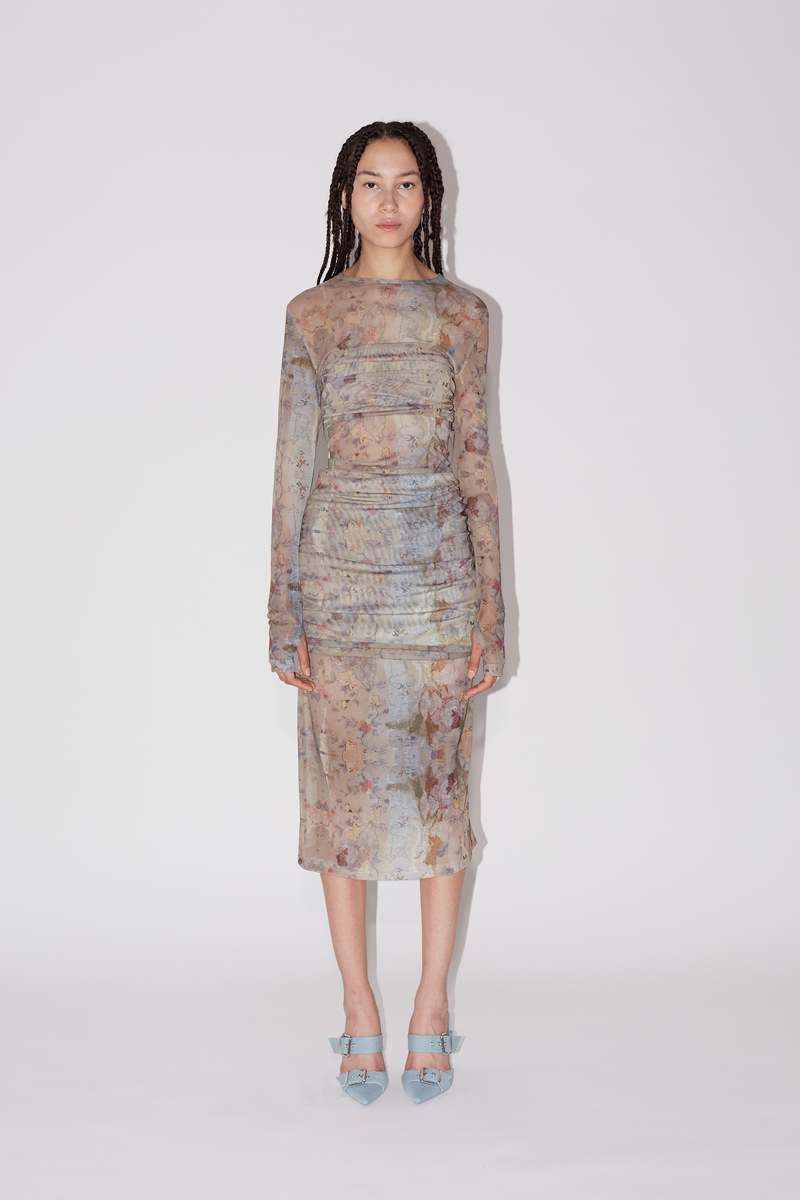 Draped Mesh Dress – inland