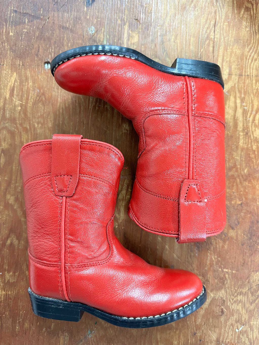 Kids Red Leather Cowboy Boots – inland